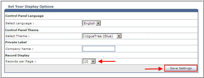 How To Set Record Display Per Page